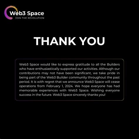 web3 space on linkedin 🔔 important announcement web3 space ceases operations from 01 02 2024 🔔…