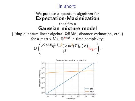 Quantum Machine Learning And Qem For Gaussian Mixture Models Alessandro Luongo Ppt