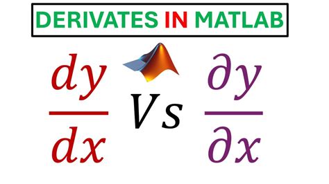One Function That Solves Total And Partial Derivatives In Matlab Matlab Tutorial Youtube