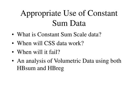 ppt appropriate use of constant sum data powerpoint presentation free download id 3743244