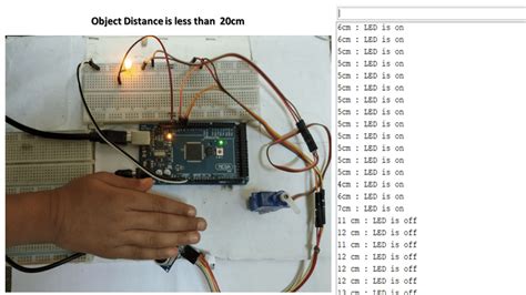 controlling servo motor using arduino and ultrasonic sensor