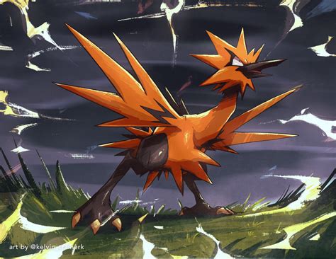 Galarian Zapdos Pokemon Drawn By Kelvin Trainerk Danbooru