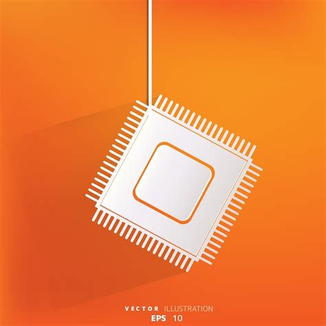 Premium Vector Microchip Web Icon