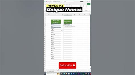 How To Find Unique Values In Ms Excel Extract Unique Values In Excel Unique Formula In Excel