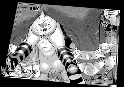 Rule 34 Absurd Res Bandai Namco Big Penis Black And White Blush Blush