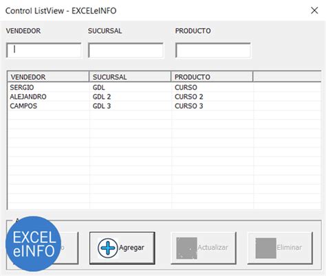 Curso Excel VBA Y Macros Cap 66 Formularios ListView Alta