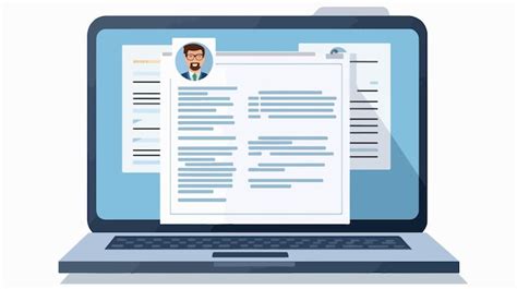 Professional Laptop Computer With Curriculum Vitae Document Premium Ai Generated Vector