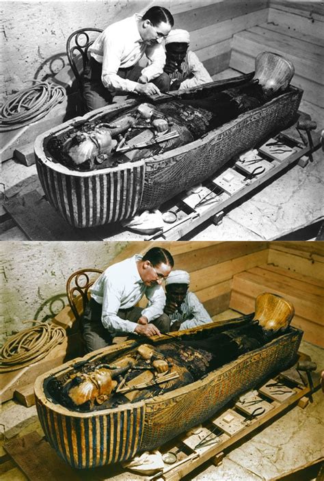 Colorized Photos Of The Discovery Of King Tuts Tomb