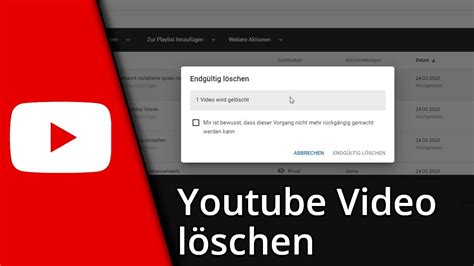 Youtube Video Löschen Einzeln Oder Mehrere In 2020 Tutorial Youtube
