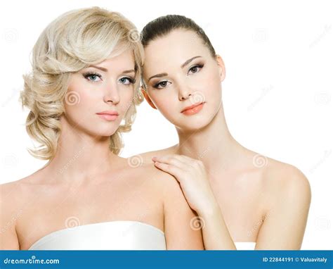 Beautiful Sexy Young Adult Women Posing On White Stock Image Image