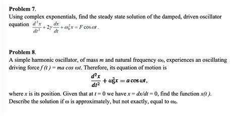 solved problem 7 using complex exponentials find the