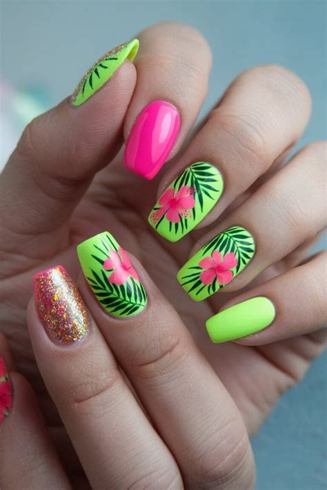 18 Neon Nail Designs Nail The Glam
