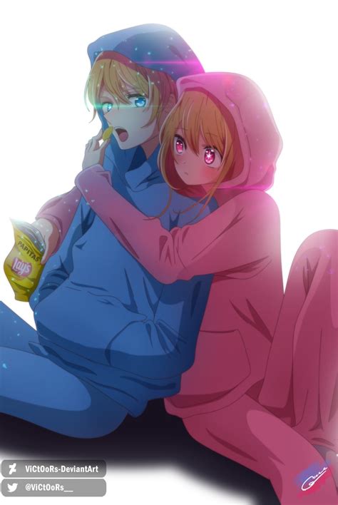 Hoshino Ruby And Hoshino Aquamarine Oshi No Ko Drawn By Victoors