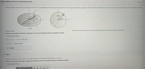 Solved Relative Motion Analysis Using Rotating Axes1 ﻿of
