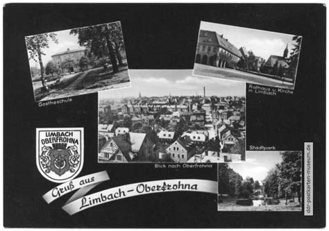 Goethe Shule Rathaus Und Kirche In Limbach Oberfrohna Stadtpark
