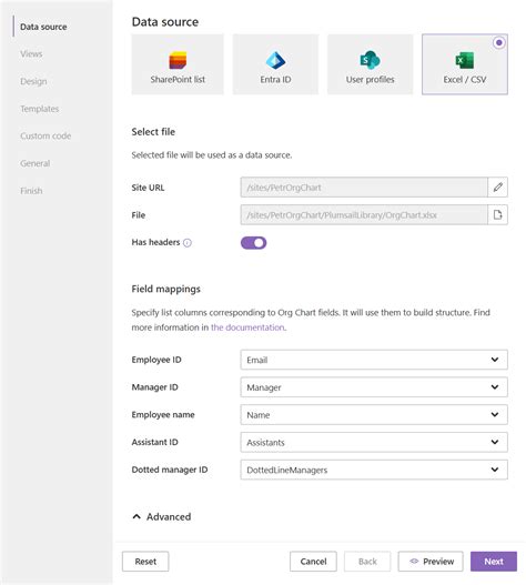 excel csv — plumsail orgchart 1 0 documentation