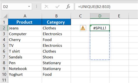 Spill Error In Excel How To Fix