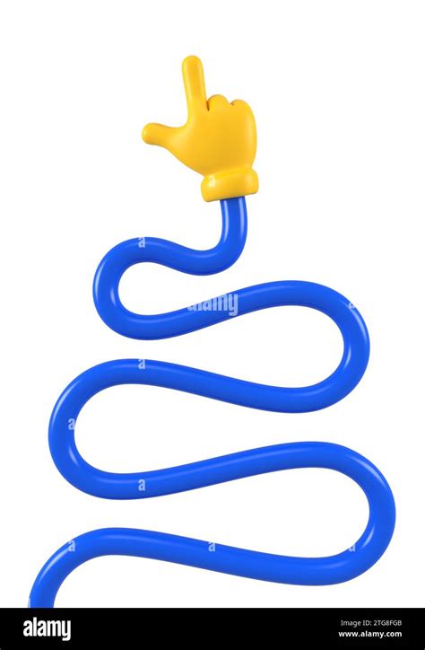 Yellow Emoji Waves Flexible Twisted Hand Showing Or Pointing Gesture