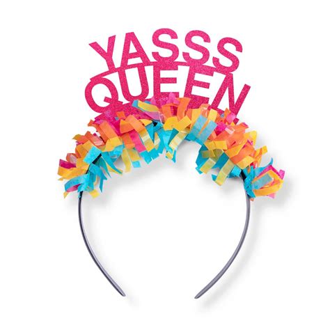 Yasss Queen Pride Lgbtq Party Headband Bonjour Fête
