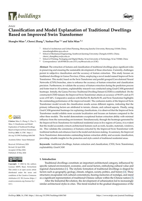 Pdf Classification And Model Explanation Of Traditional Dwellings