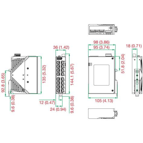 Eds 2016 Ml Moxa Unmanaged 16 Port Fast Ethernet Switch Mit Dual 12 24 48 Vdc Spannungseingängen