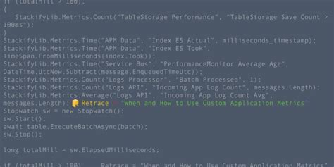 how to use custom application metrics to track performance issues