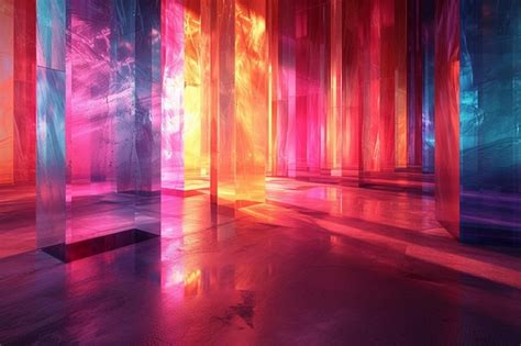 Premium Ai Image Abstract Geometry Using Prismatic Glass Structures That Refract Light Into A