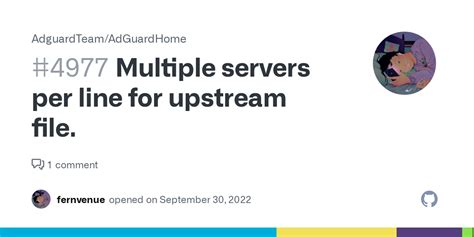 Multiple Servers Per Line For Upstream File · Issue 4977 · Adguardteamadguardhome · Github