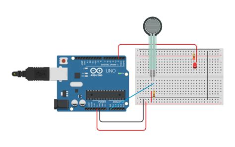 Circuit Design Force Sensor Led Tinkercad