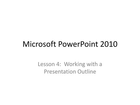 Ppt Microsoft Powerpoint 2010 Powerpoint Presentation Free Download