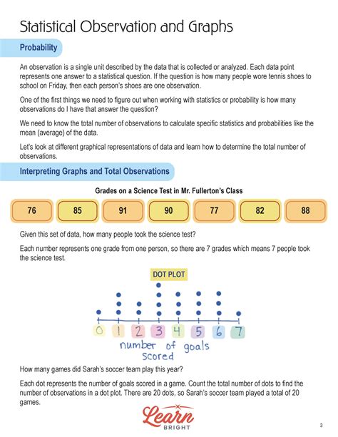 Statistical Observation And Graphs Free Pdf Download Learn Bright