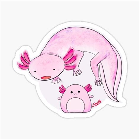 Archie The Axolotl Sticker For Sale By Opokinalubomirr Redbubble