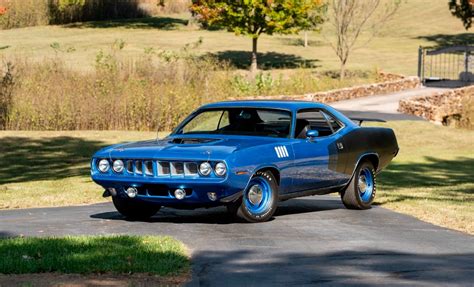 B5 Blue 1971 Plymouth Cuda Has It All Rare Hemi 4 Speed Original