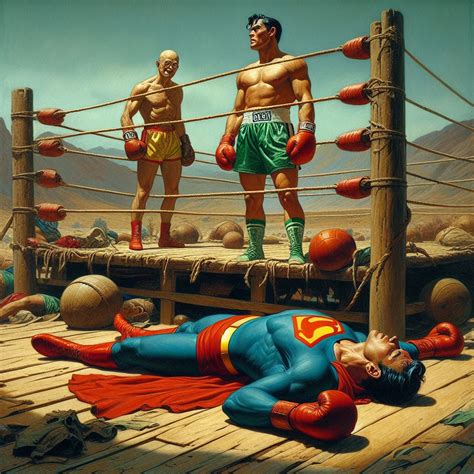 Superman Knocked Out 061 By Superfights On Deviantart