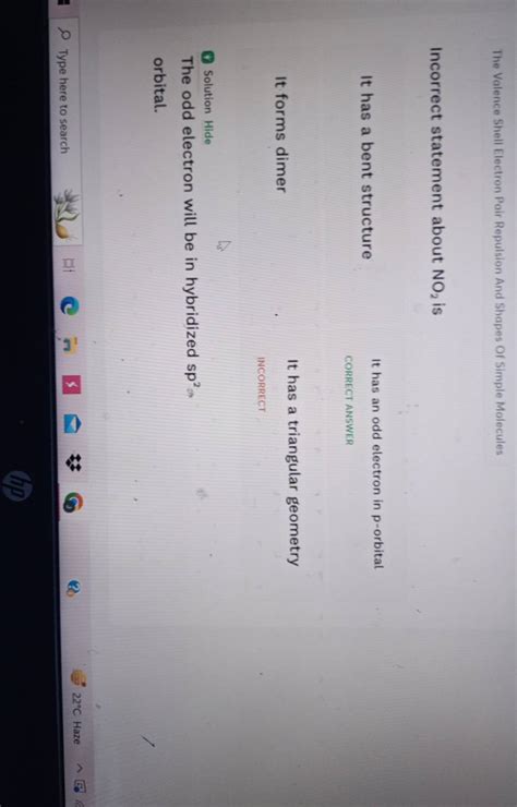 The Valence Shell Electron Pair Repulsion And Shapes Of Simple Molecules