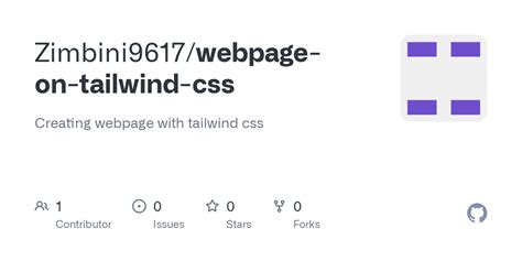 Github Zimbini9617webpage On Tailwind Css Creating Webpage With Tailwind Css