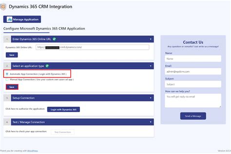 Dynamics 365 Integration For Wordpress Dynamics 365 Object