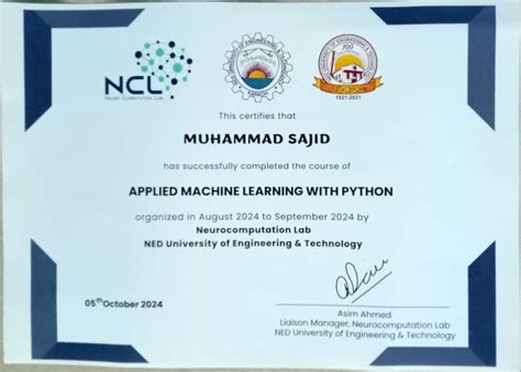 Muhammad Sajid On Linkedin Machinelearning Datascience Artificialintelligence Neduniversity