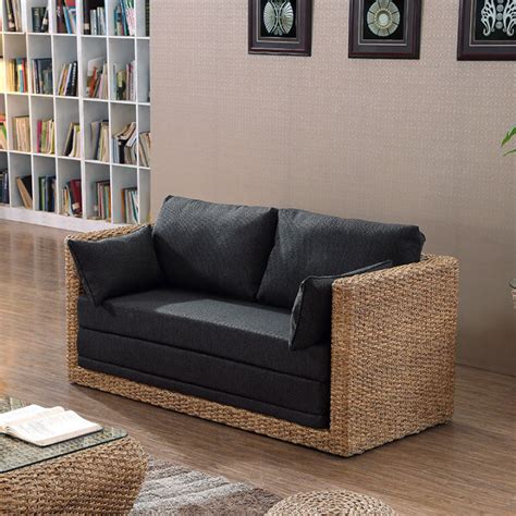 Rattan Sofa Two Person Living Room Combination Rattan Sofa Bed Dual