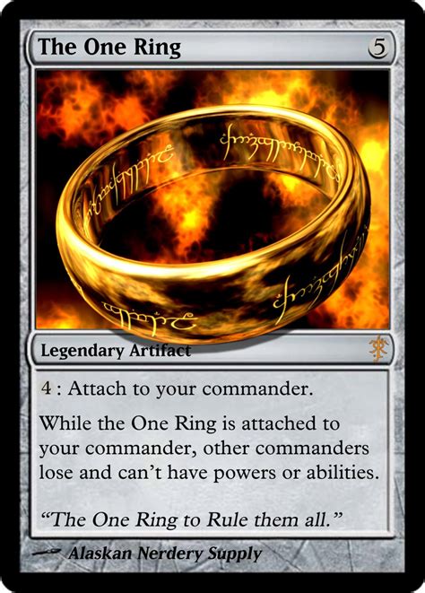 Magic The Gathering Custom Foil Card The One Ring