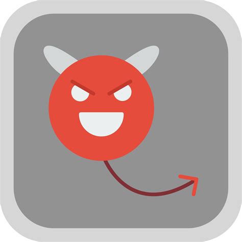 Evil Flat Round Corner Icon Design 43883076 Vector Art At Vecteezy