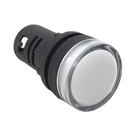 White 22mm 240VAC DC Panel Mount Indicator Light IP65 Bright