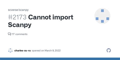 cannot import scanpy · issue 2173 · scverse scanpy · github
