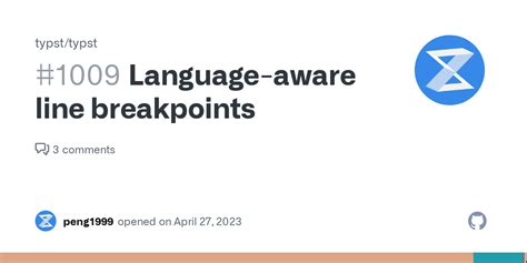 Language Aware Line Breakpoints · Issue 1009 · Typsttypst · Github