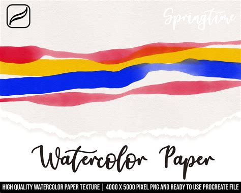 Procreate Watercolor Paper Texture Springtime Procreate Paper Canvas Watercolor Background