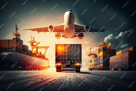 Premium Photo Global Business Logistics Import Export And Container Premium Photo Global Business Logistics Import Export And Container