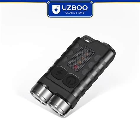 UZBOO Mini Light Portable Keychain Torch Multi Function Key Chain Lamp USB Rechargeable LED