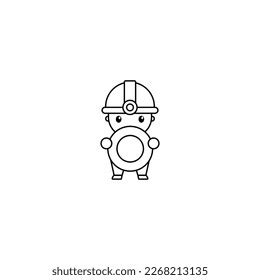 Miner Mining Minerals Picture Black White Over 25384 Royalty Free Licensable Stock