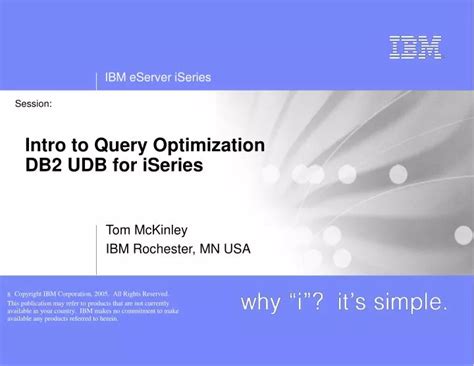 Ppt Intro To Query Optimization Db2 Udb For Iseries Powerpoint