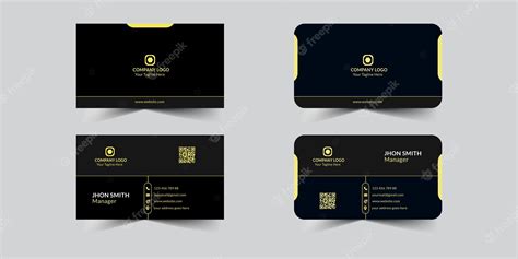 블랙과 골드 럭셔리 명함 세트 프리미엄 벡터
